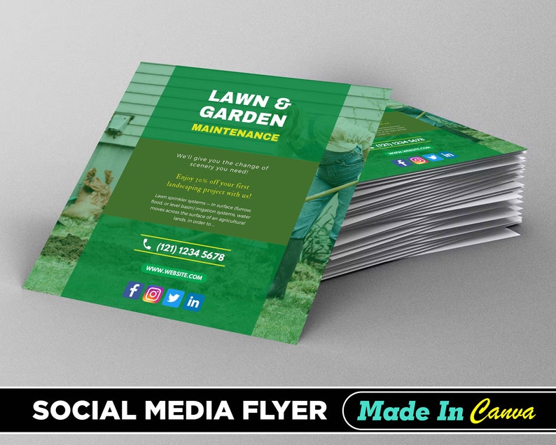 Irrigation Services Flyer, DIY Canva Irrigation Services Template 2022 ...