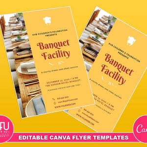 Banquet Facility Flyer, DIY Canva Banquet Facility Flyer Template 2022 ...
