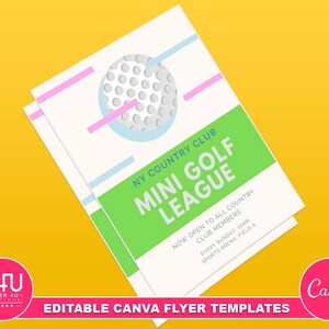Mini Golf Flyer, DIY Canva Mini Golf Templates, Editable Canva US ...