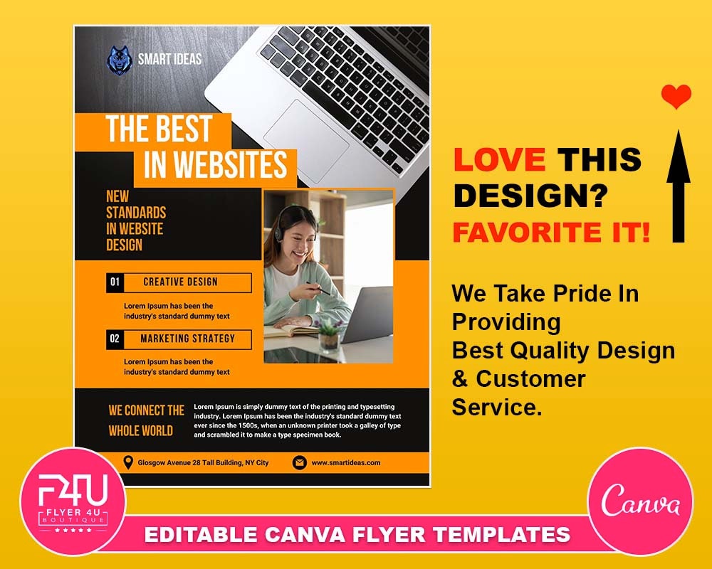 Website Developer Flyer DIY Canva Website Developer Flyer - Etsy
