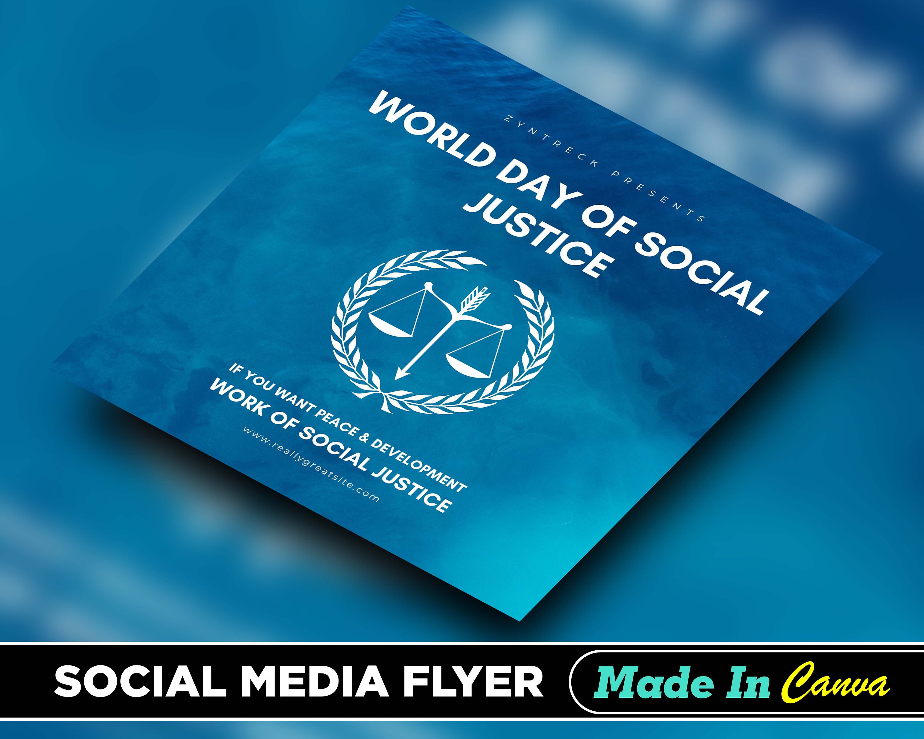 World Day of Social Justice Flyer DIY Canva World Day of - Etsy