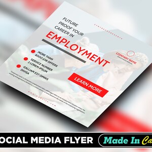 Temporary Employment Agency Flyer, DIY Canva Temporary Employment ...