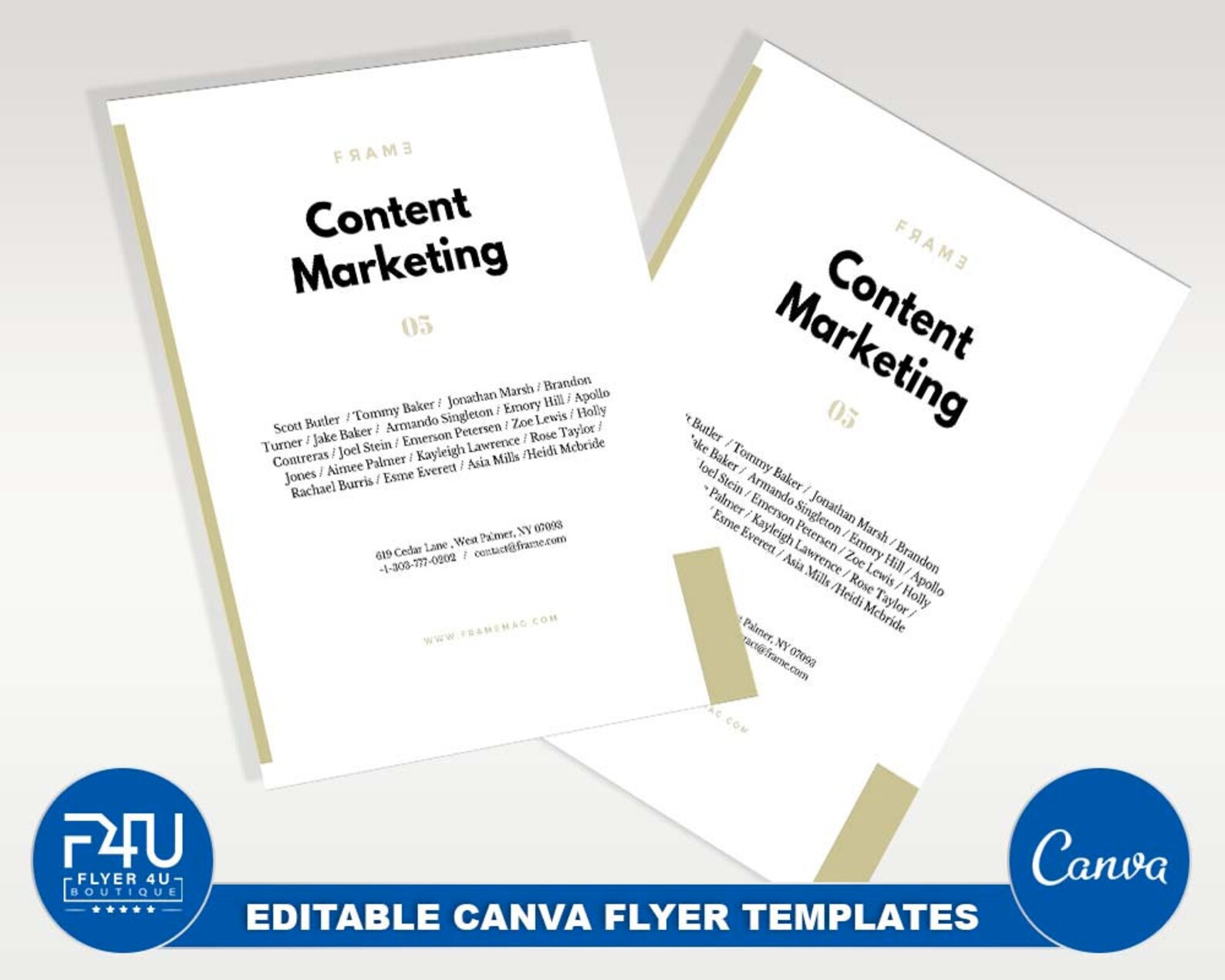 Content Marketing Flyer DIY Canva Content Marketing Template - Etsy