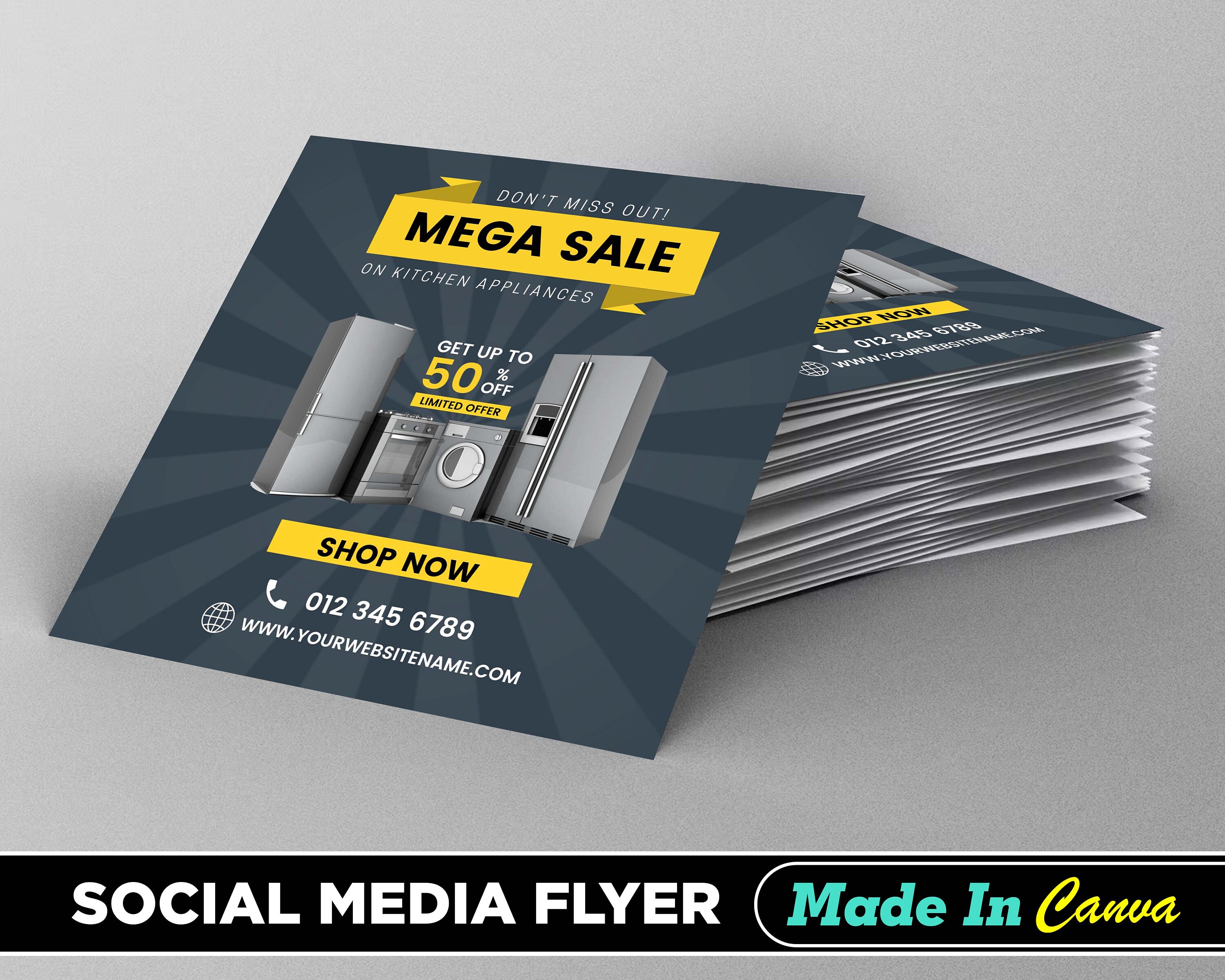 Kitchen Appliances Flyer DIY Canva Kitchen Appliances Flyer - Etsy