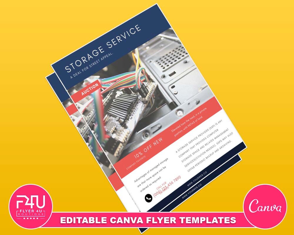 Storage Service Flyer, DIY Canva Storage Service Flyer Template 2022 ...