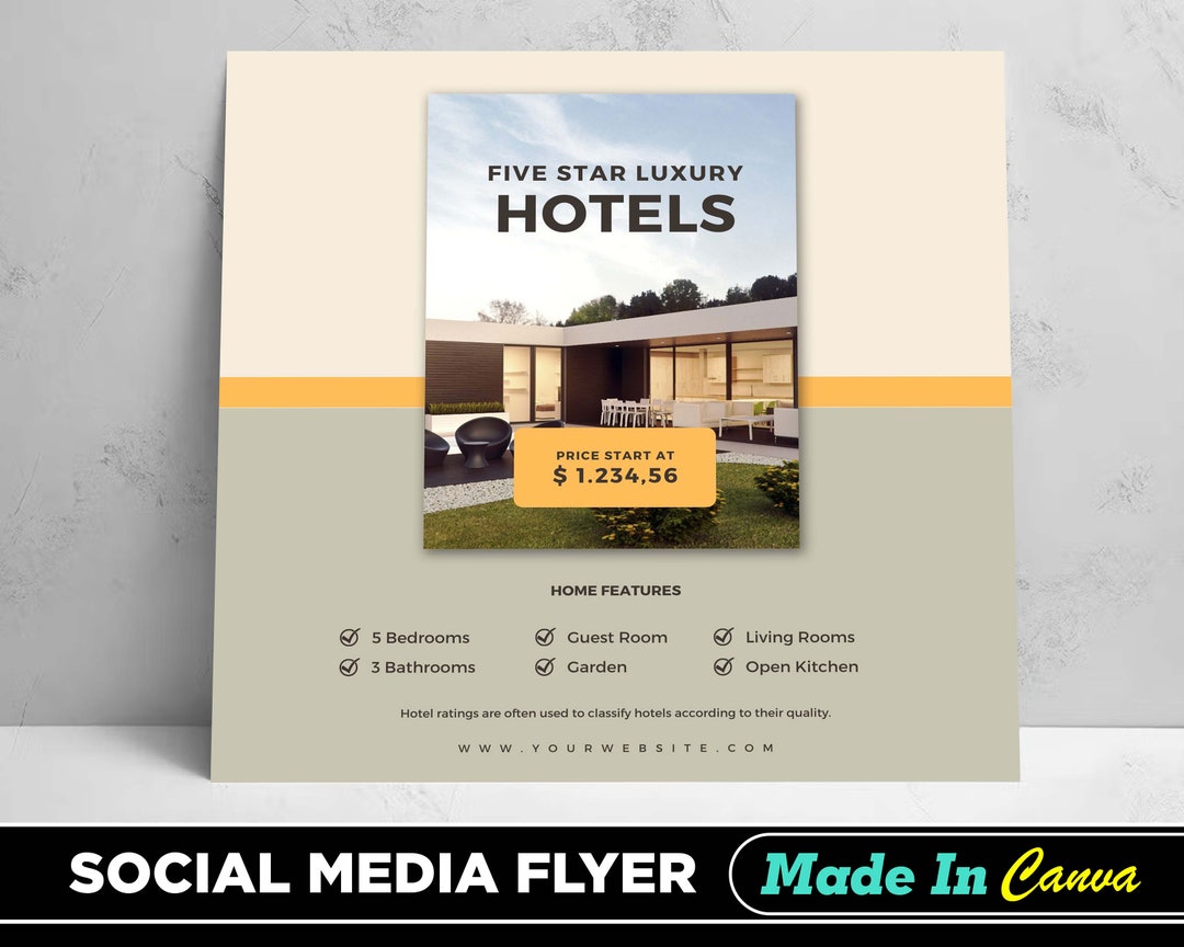 Five Star Luxury Hotels Flyer, DIY Canva Five Star Luxury Hotels Flyer ...