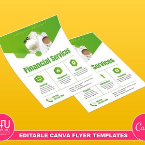 Financial Services Flyer, DIY Canva Financial Services Flyer Template ...