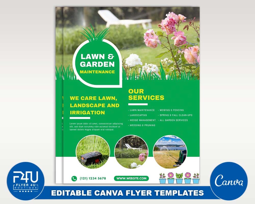 Irrigation Services Flyer DIY Canva Irrigation Servicesflyer - Etsy