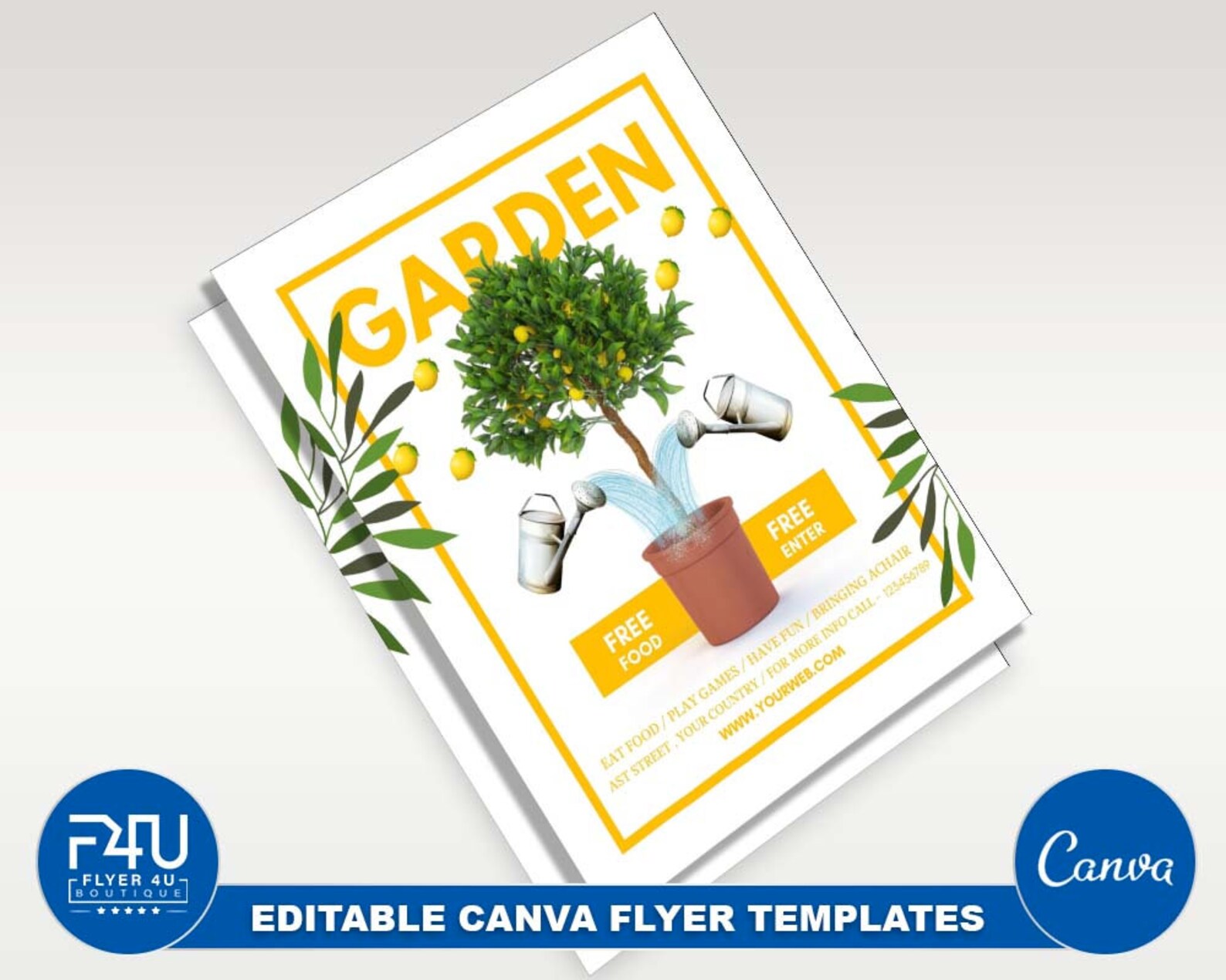 Garden Flyer DIY Canva Garden Flyer Template 2022 Editable - Etsy
