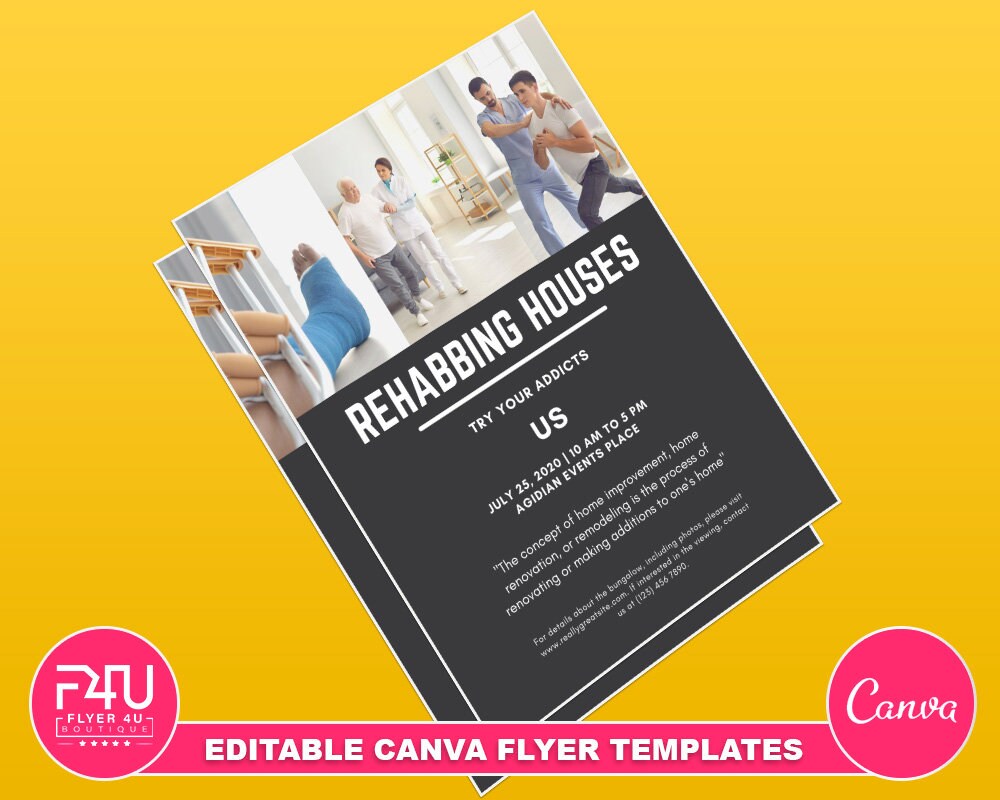 Rehabbing Houses Flyer, DIY Canva Rehabbing Houses Flyer Template 2022 ...