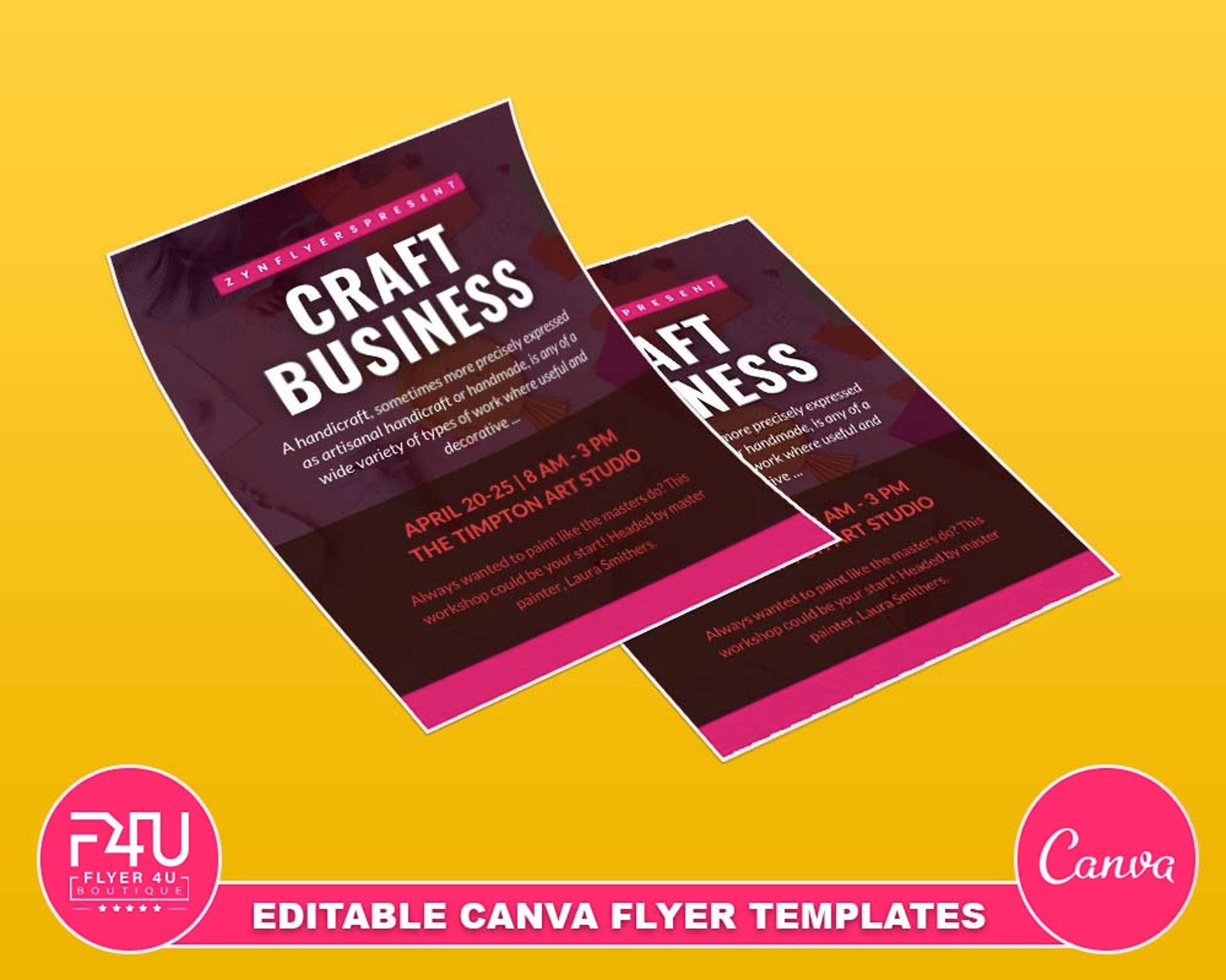 Craft Business Flyer, DIY Canva Craft Business Flyer Template 2022 ...
