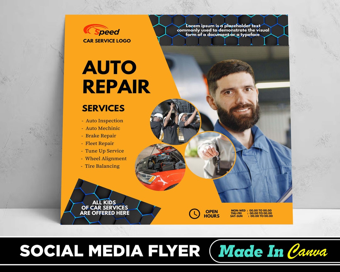 Mobile Car Inspection Flyer, DIY Canva Mobile Car Inspection Flyer ...