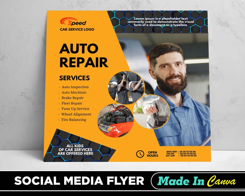 Mobile Car Inspection Flyer, DIY Canva Mobile Car Inspection Flyer ...