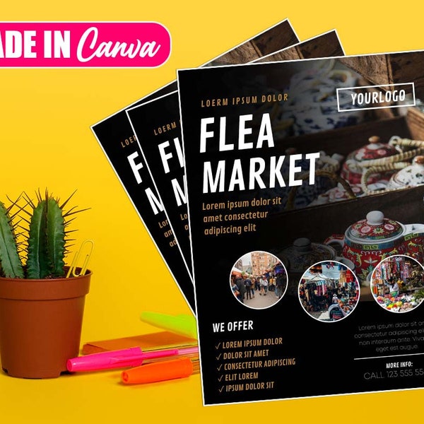 Flea Market Flyer Template - Etsy