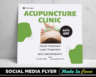 Canva Template Acupuncture - Etsy