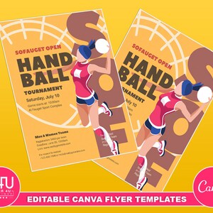 Handball Tournament Flyer, DIY Canva Handball Tournament Templates ...