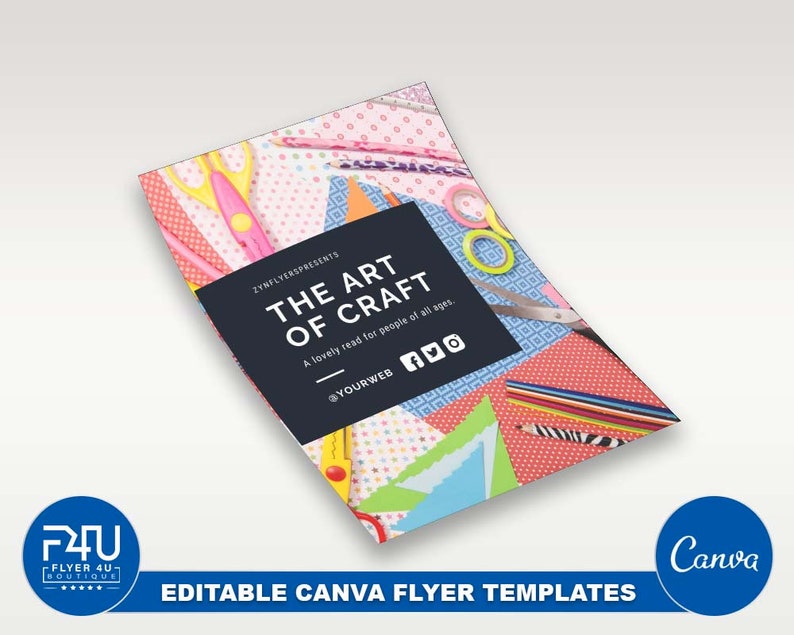 Craft Class Flyer DIY Canva Craft Class Flyer Template 2022 - Etsy
