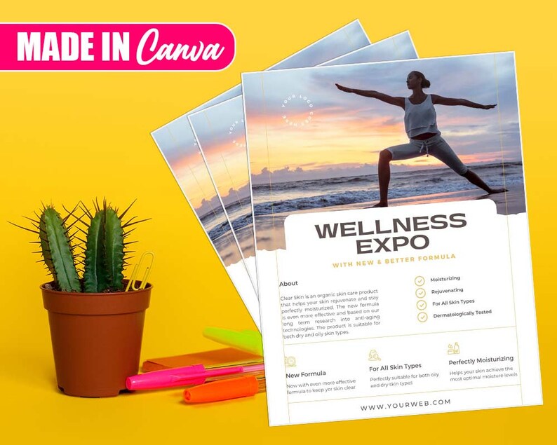 Wellness Expo Flyer DIY Canva Wellness Expo Flyer Template - Etsy