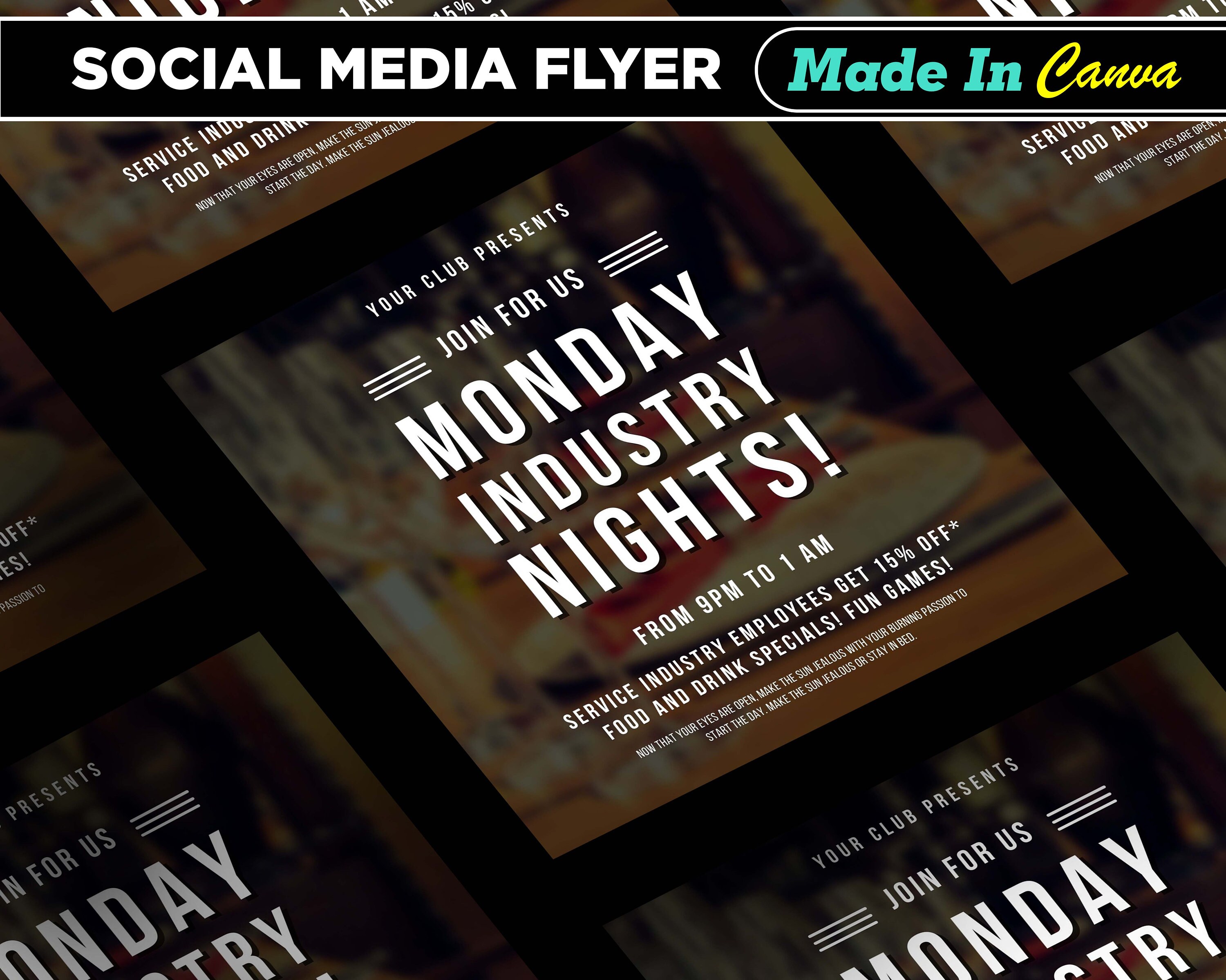 Industry Night Flyer, DIY Canva Industry Night Flyer Template 2022 ...