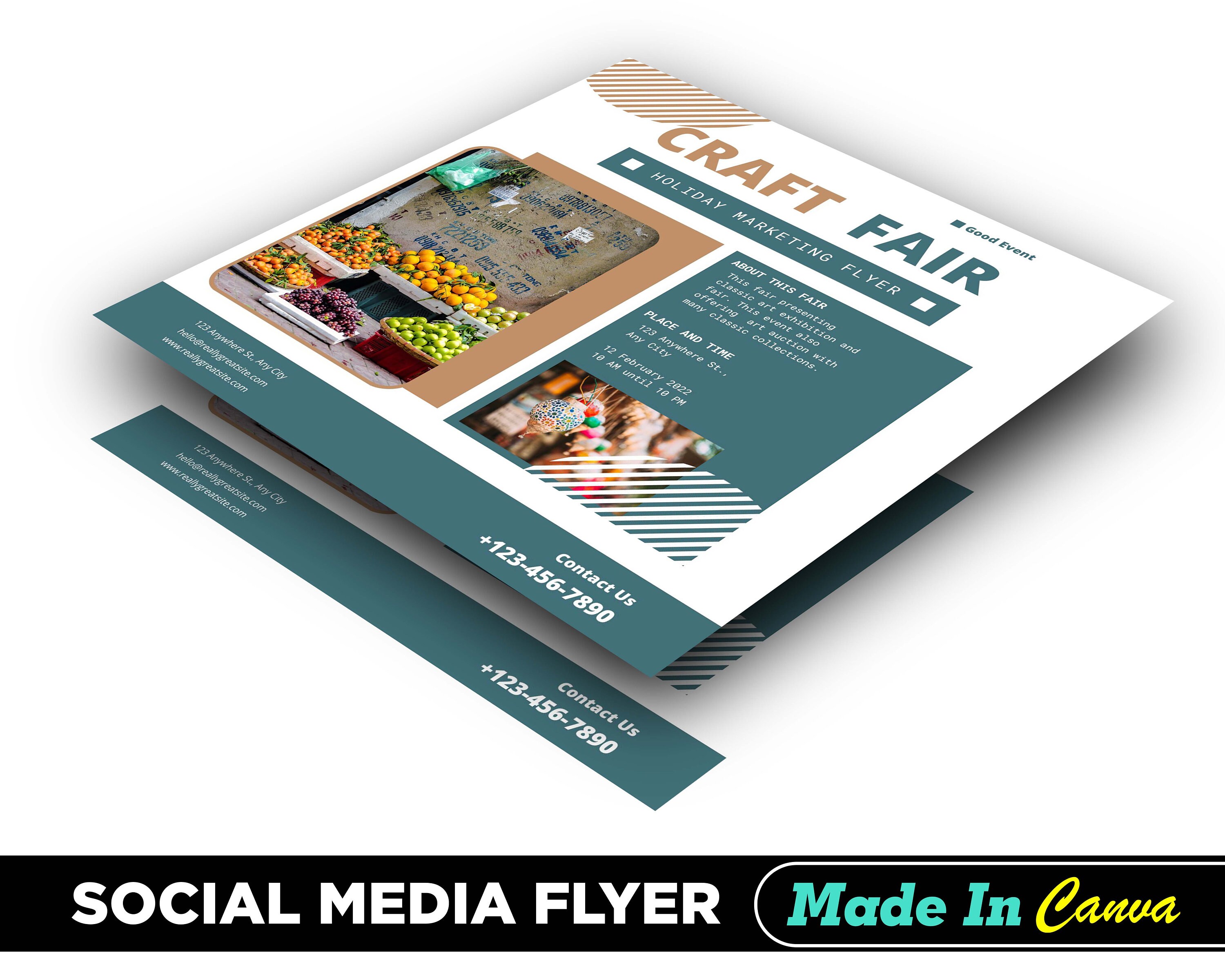 Craft Fair Holiday Marketing Flyer DIY Canva Craft Fair - Etsy