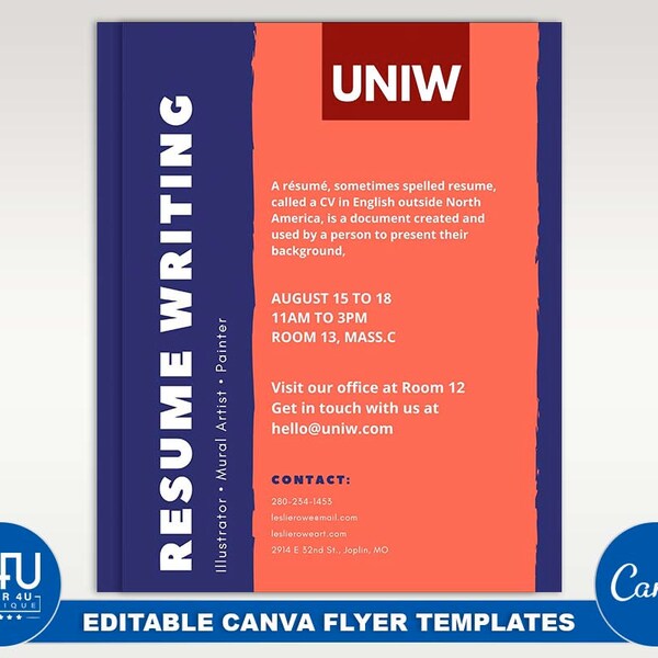 Resume Writing Flyer - Etsy