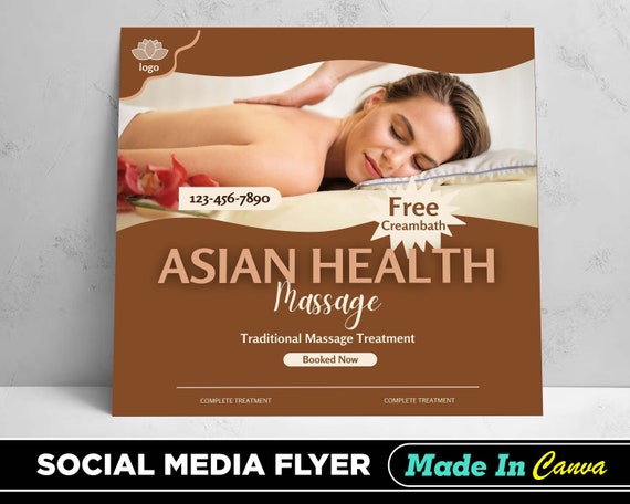 Asian Health Massage Flyer Diy Canva Asian Health Massage Etsy Hong Kong