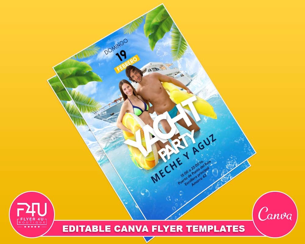 Boat Tour Flyer, DIY Canva Boat Tour Flyer Template 2022, Editable ...