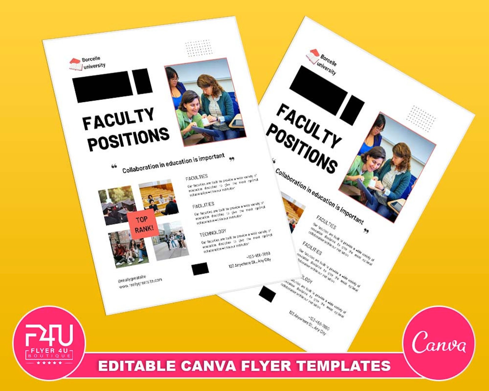 Faculty Positions Flyer DIY Canva Faculty Positions Flyer - Etsy