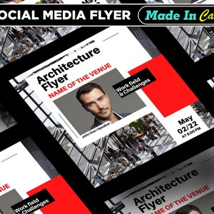 Architecture Flyer, DIY Canva Architecture Flyer Template 2022 ...