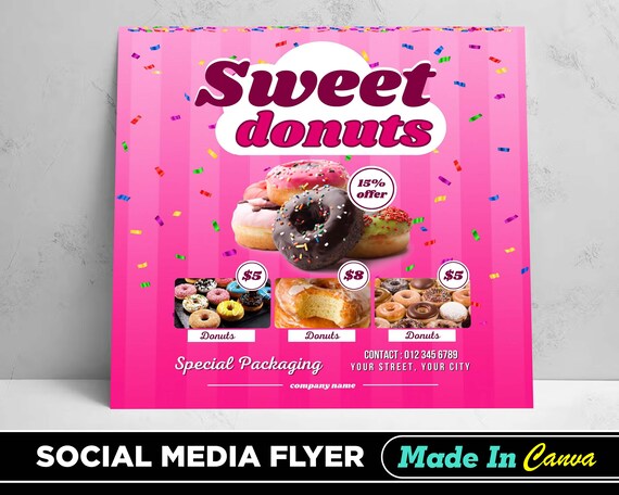 Sweet Shop Flyer DIY Canva Sweet Shop Flyer Template 2022 - Etsy