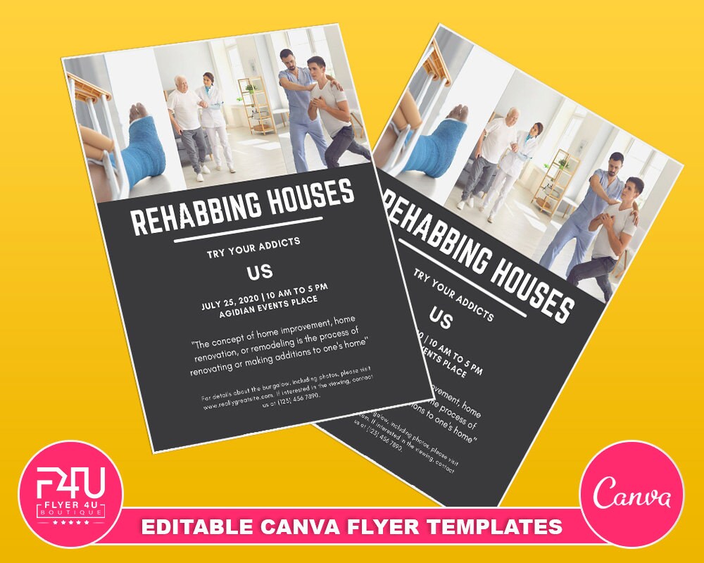 Rehabbing Houses Flyer, DIY Canva Rehabbing Houses Flyer Template 2022 ...