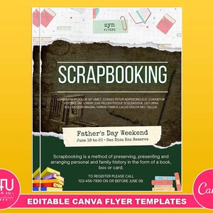 Scrapbooking Flyer, DIY Canva Scrapbooking Flyer Template 2022 ...