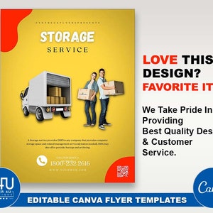 Storage Service Flyer DIY Canva Storage Service Flyer | Etsy