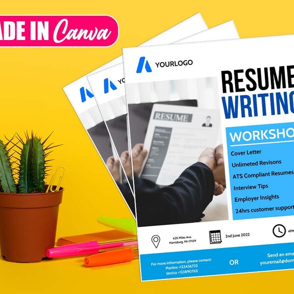 Resume Writing Flyer - Etsy