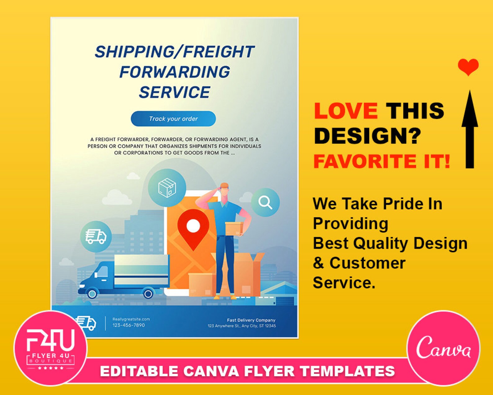 Shipping Freight Forwarding Flyer DIY Canva Shipping Freight - Etsy
