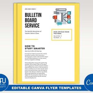 Bulletin Board Service Service Flyer DIY Canva Bulletin Board | Etsy