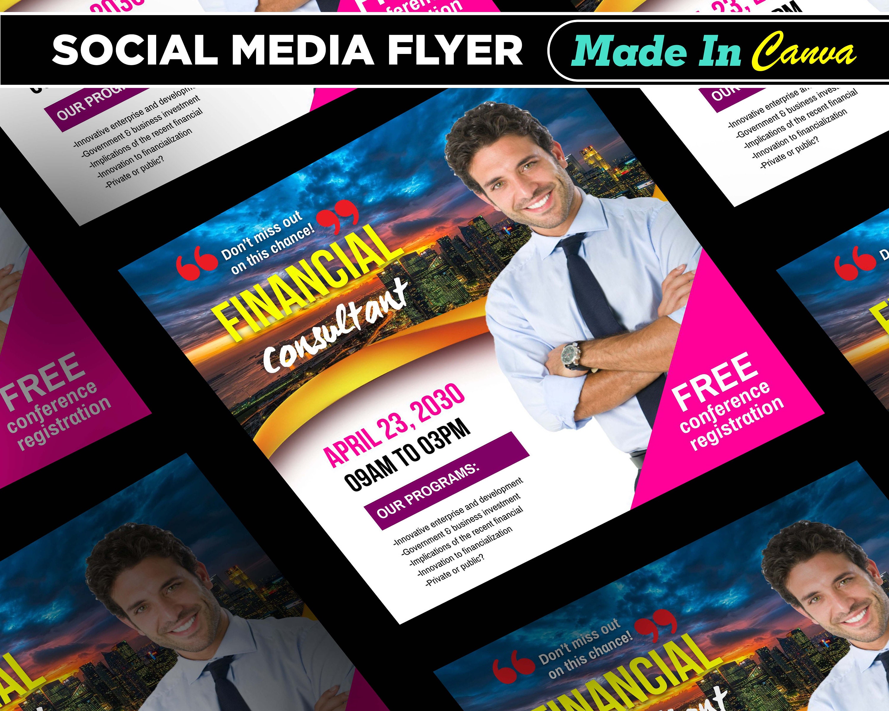 Financial Aid Consultant Flyer , DIY Canva Financial Aid Consultant ...