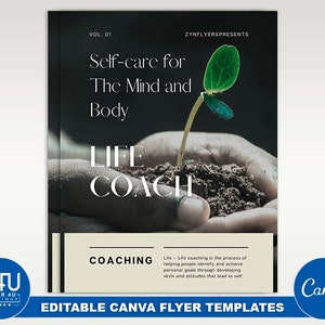 Life Coaching Flyer, DIY Canva Life Coaching Flyer Template 2022 ...