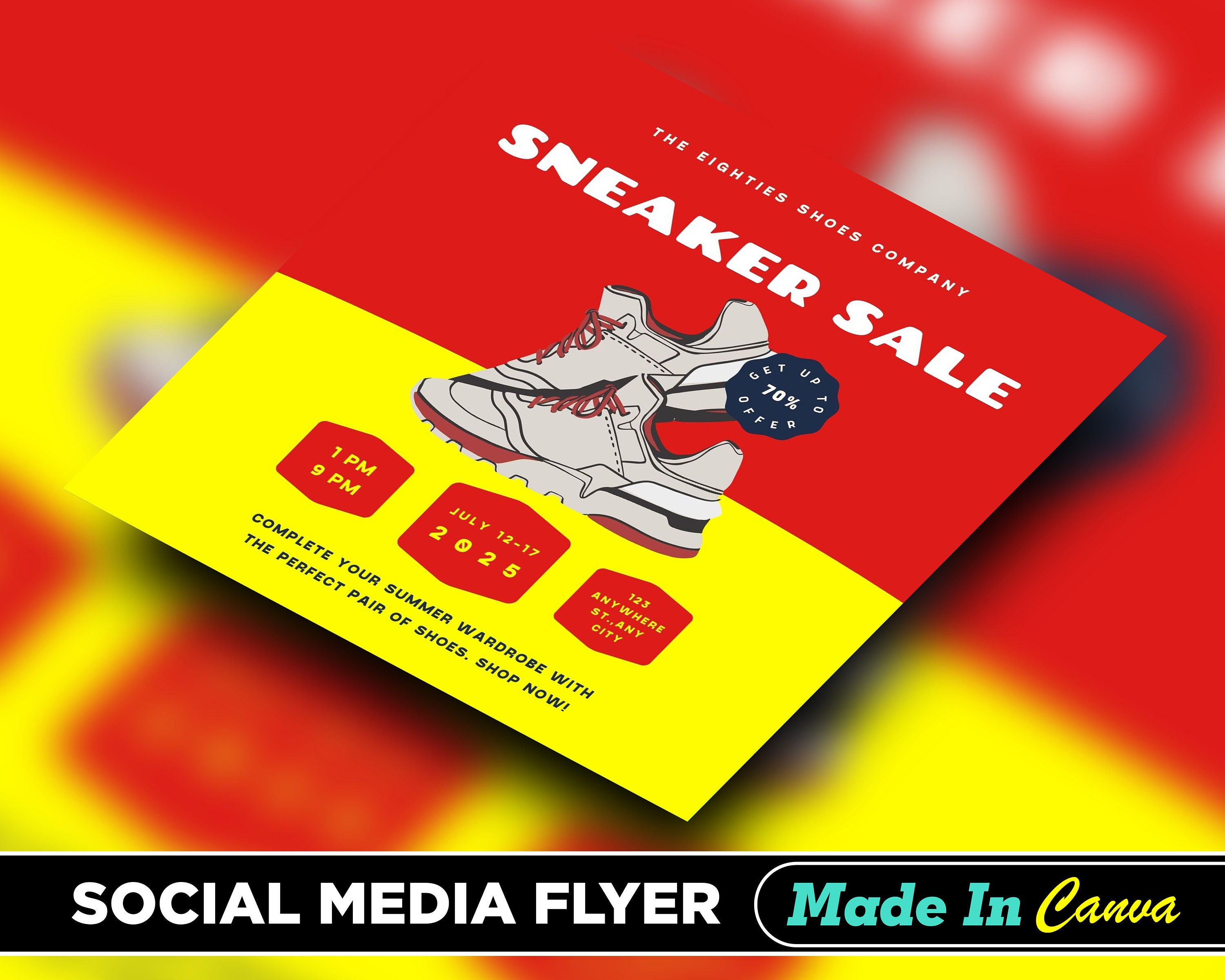 Sneaker Sale Flyer, DIY Canva Sneaker Sale Flyer Template 2022 ...