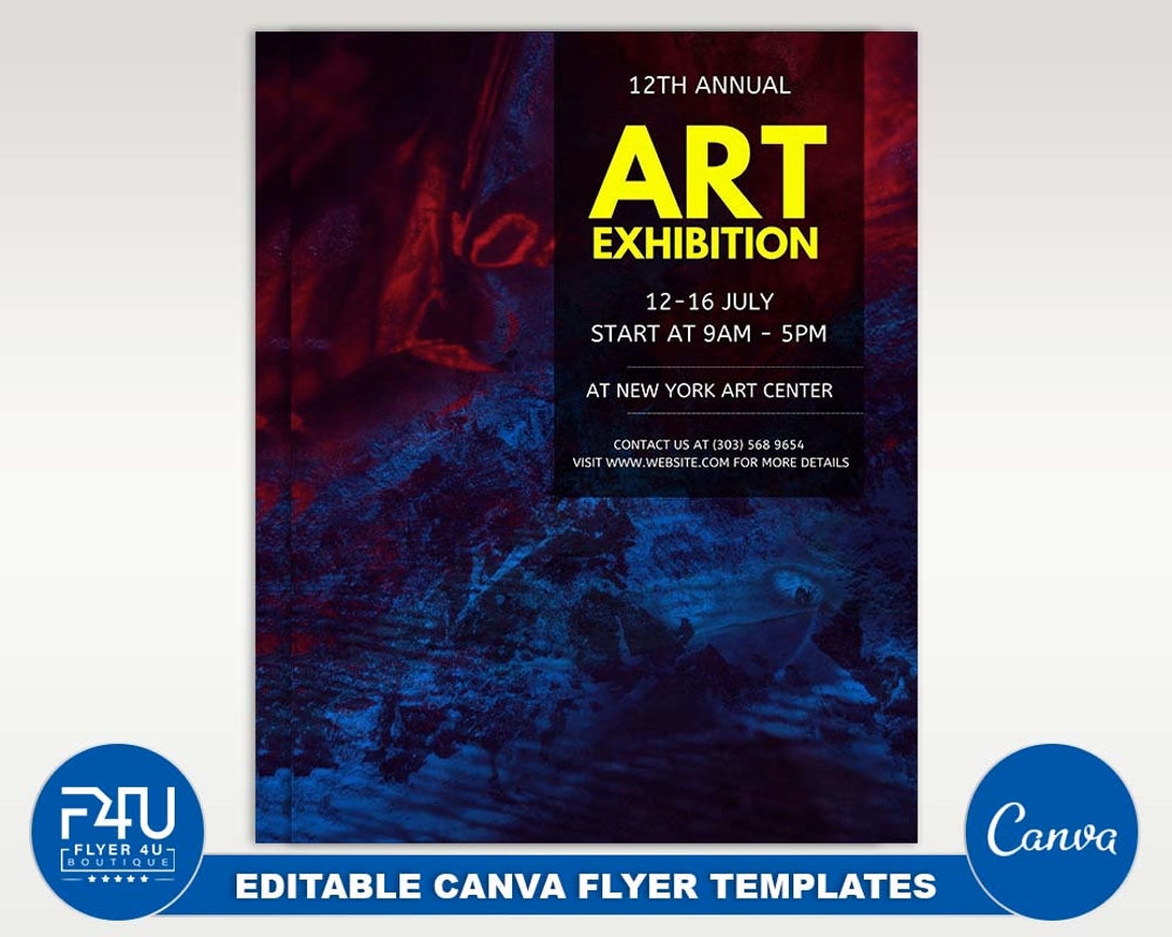 Floating Art Gallery Flyer DIY Canva Floating Art Gallery - Etsy