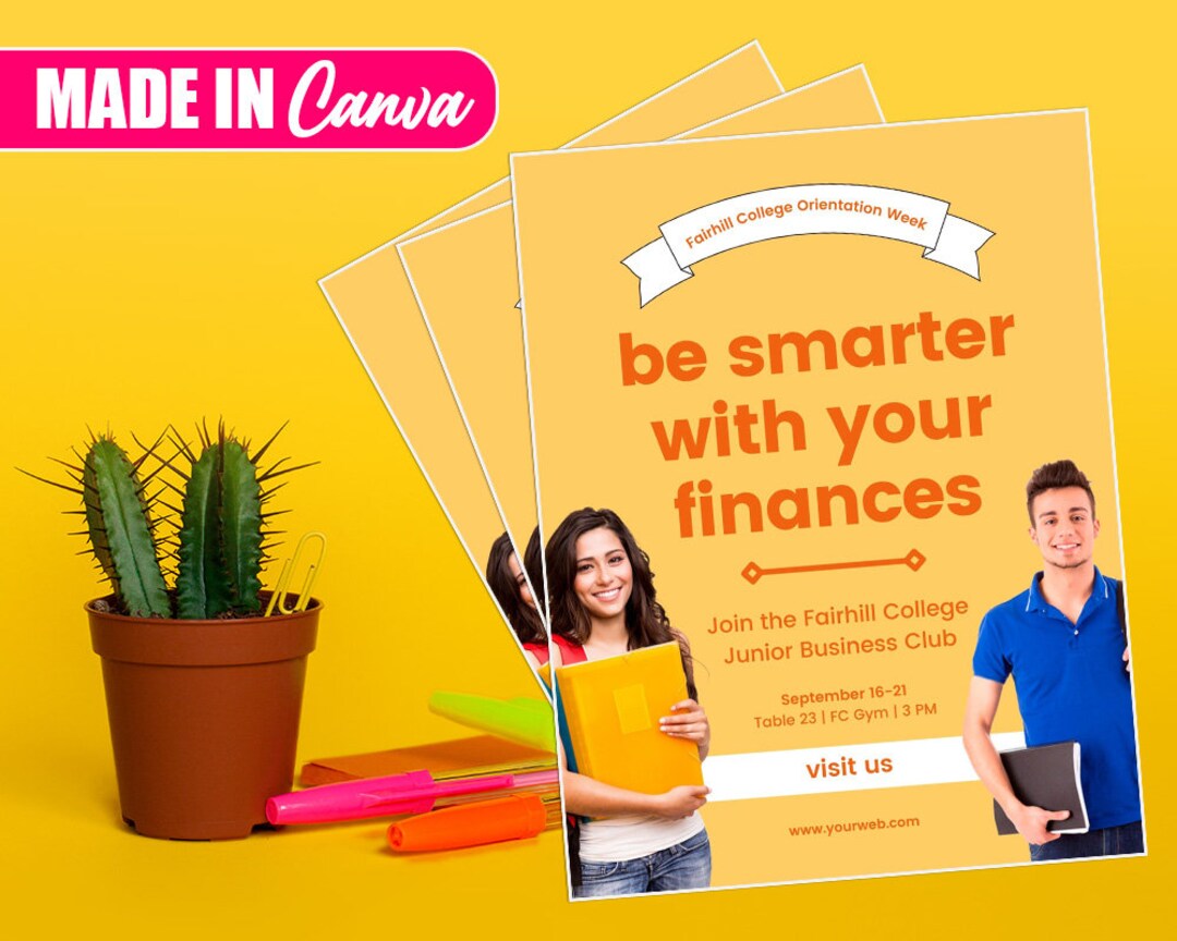 School Club Flyer, DIY Canva School Club Templates, Editable Canva US ...