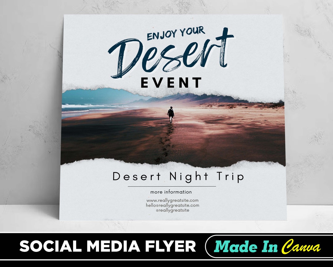 Desert Event Flyer, DIY Canva Desert Event Flyer Template 2022 ...