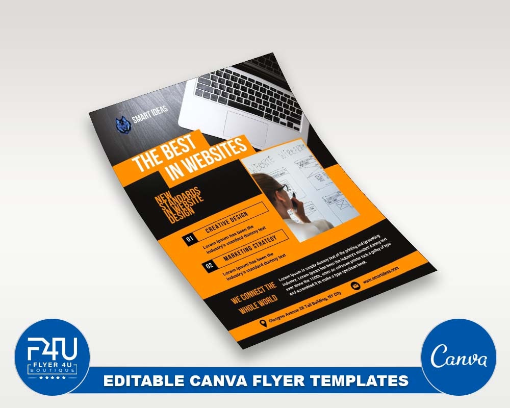 Website Developer Flyer DIY Canva Website Developer Flyer | Etsy