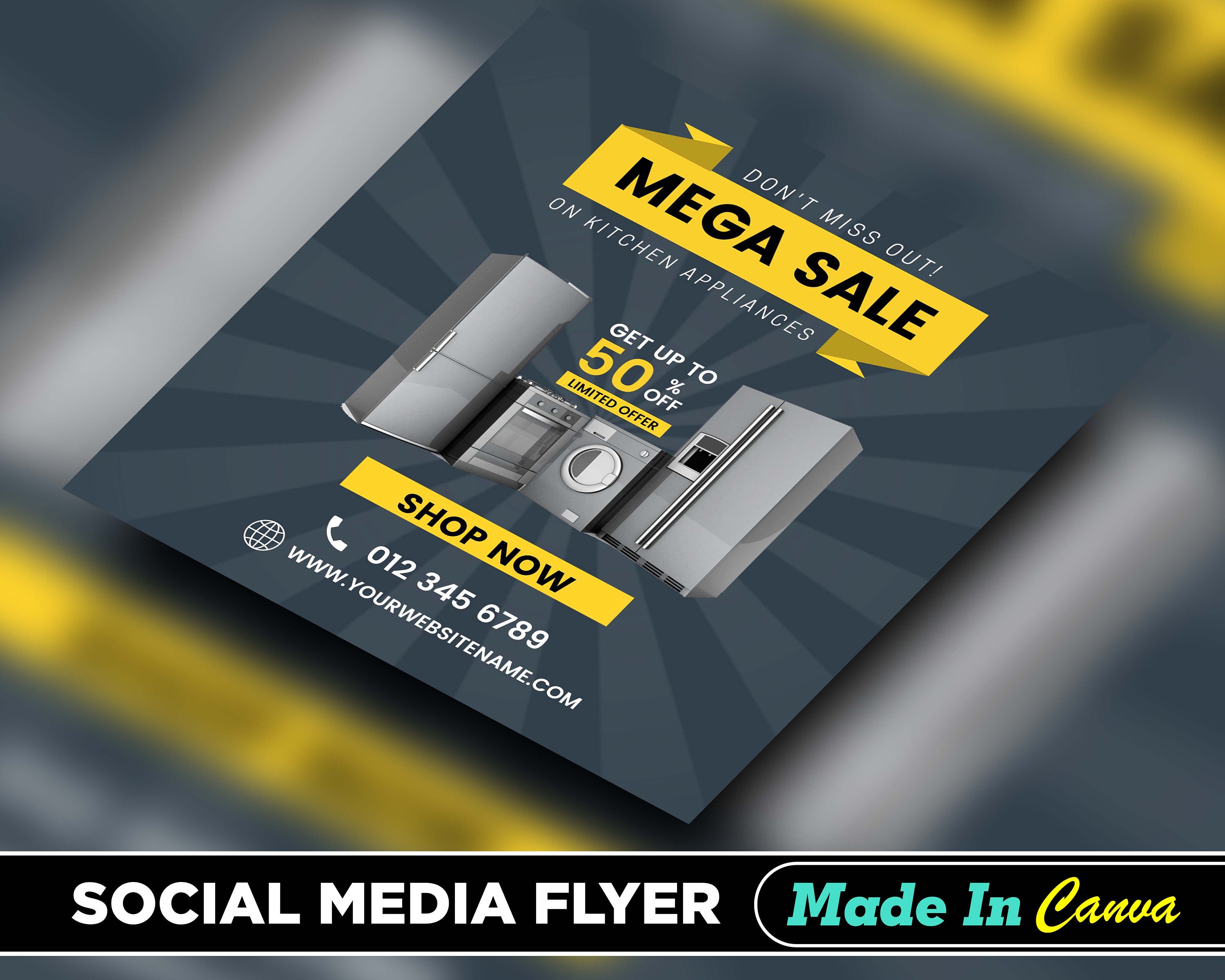 Kitchen Appliances Flyer DIY Canva Kitchen Appliances Flyer - Etsy