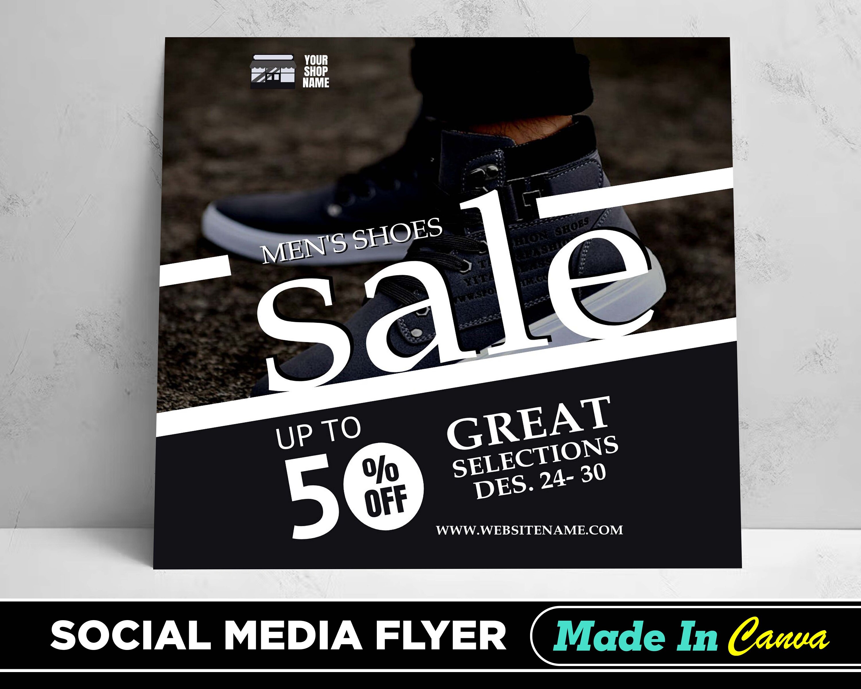 Slippers Flyer DIY Canva Slippers Flyer Template 2022 - Etsy