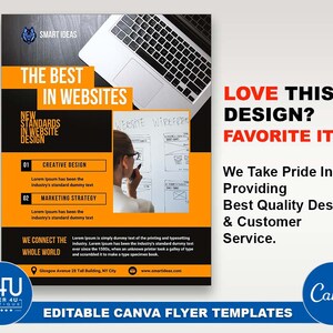 Website Developer Flyer DIY Canva Website Developer Flyer | Etsy