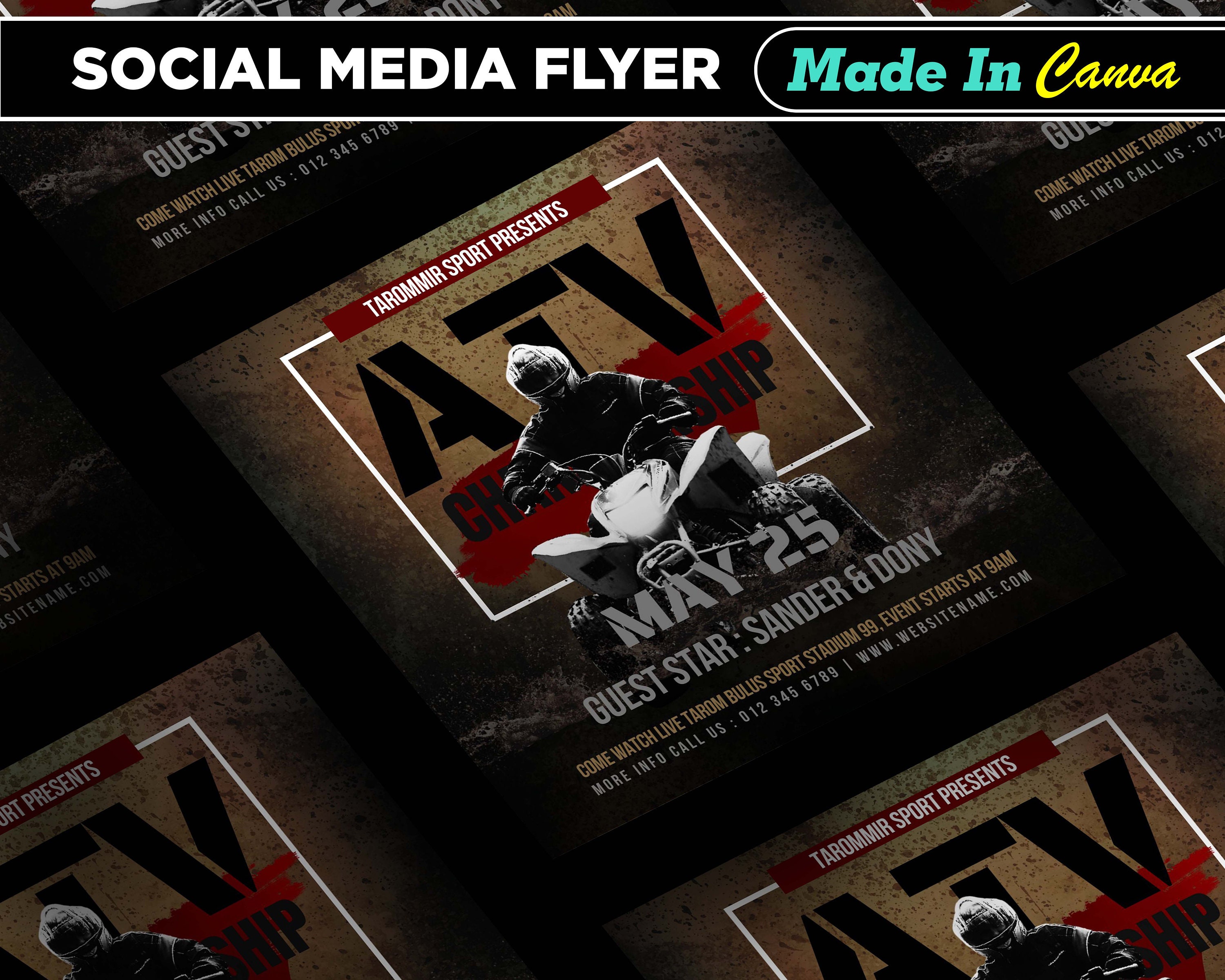 Atv Tournament Flyer, DIY Canva Atv Tournament Flyer Template 2022 ...