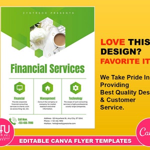Financial Services Flyer, DIY Canva Financial Services Flyer Template ...
