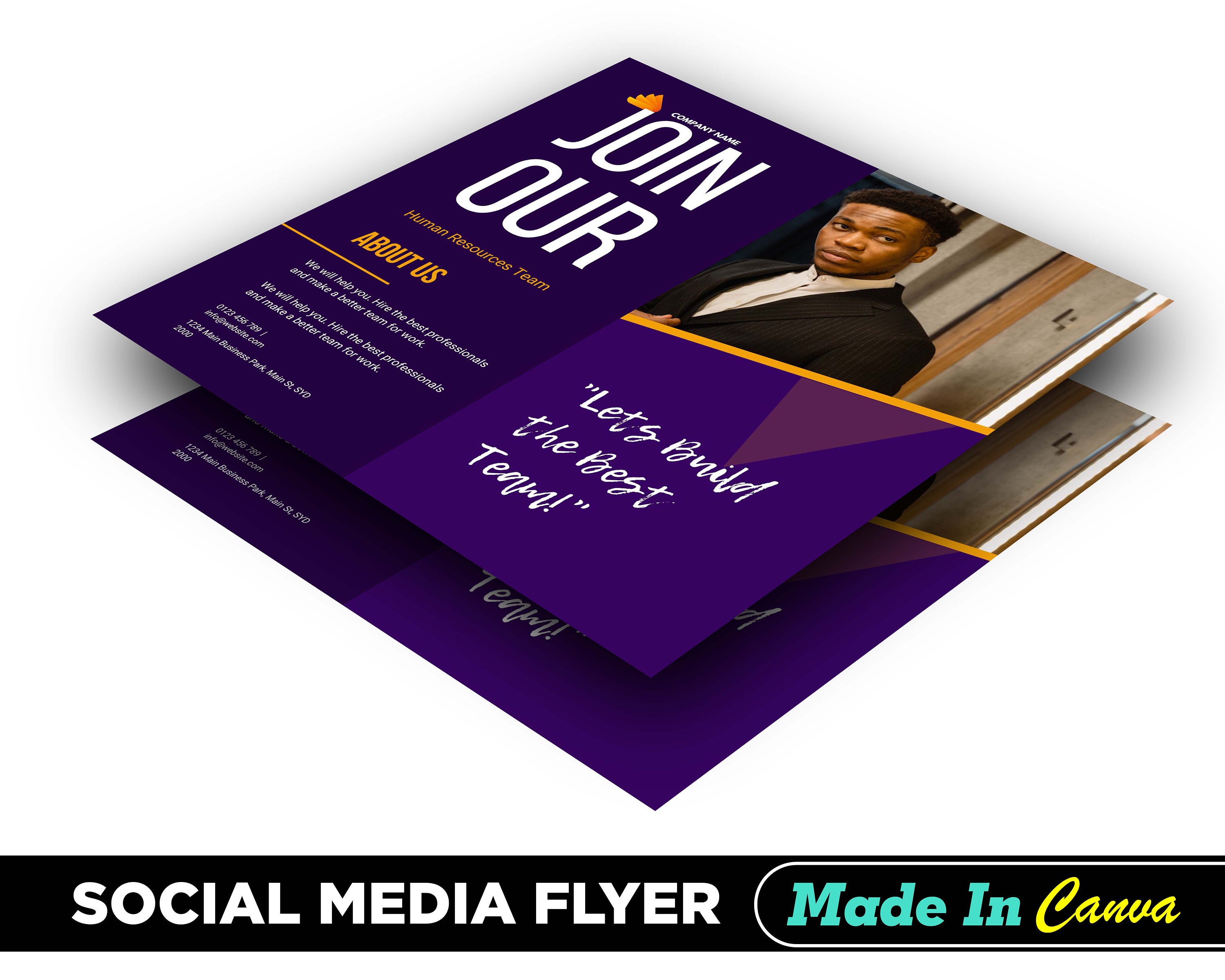 Human Resources Flyer, DIY Canva Human Resources Flyer Template 2022 ...