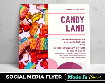 Candy Land Flyer - Etsy